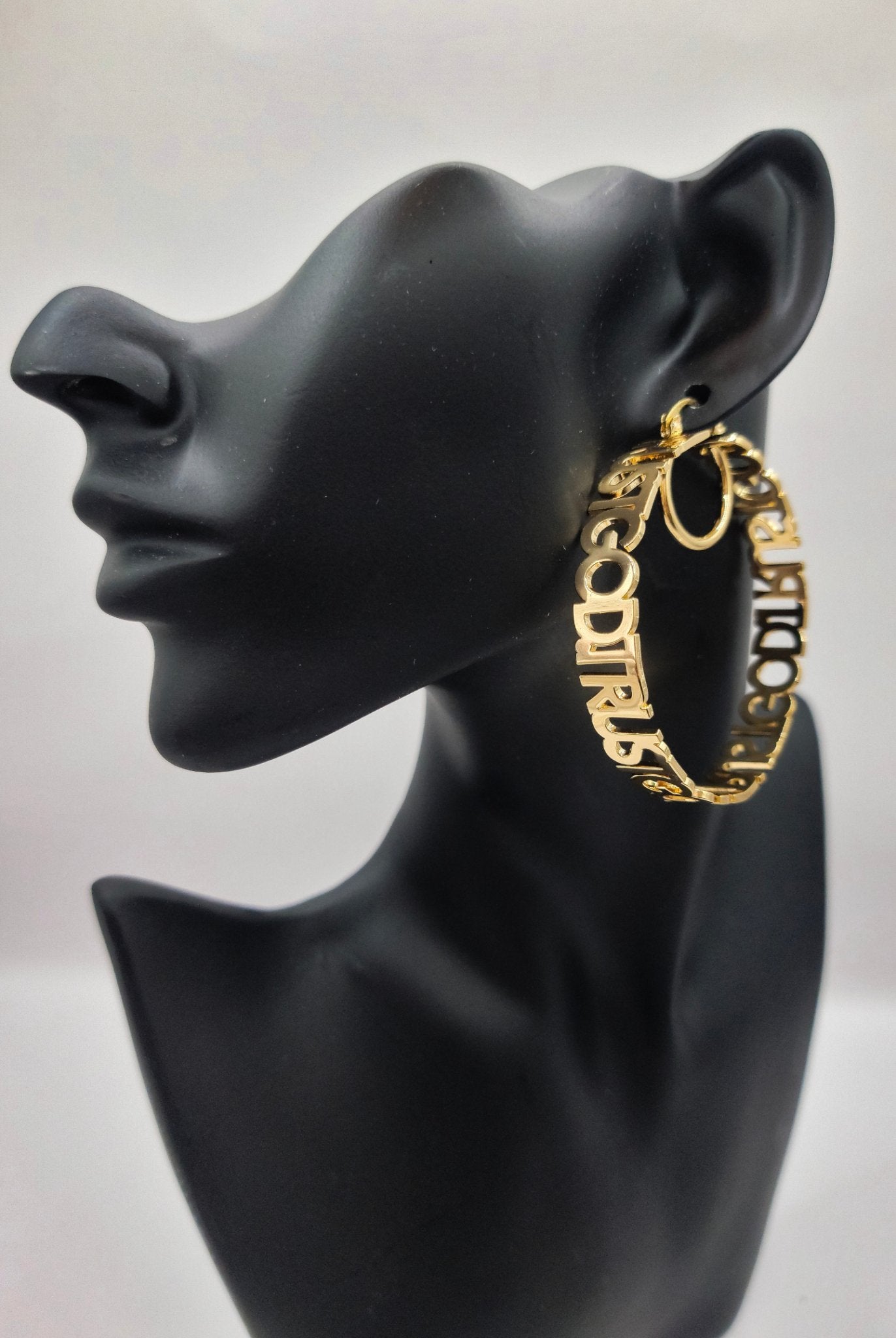 Trust God 18k Gold Plated Hoops – A Meaningful Mood
