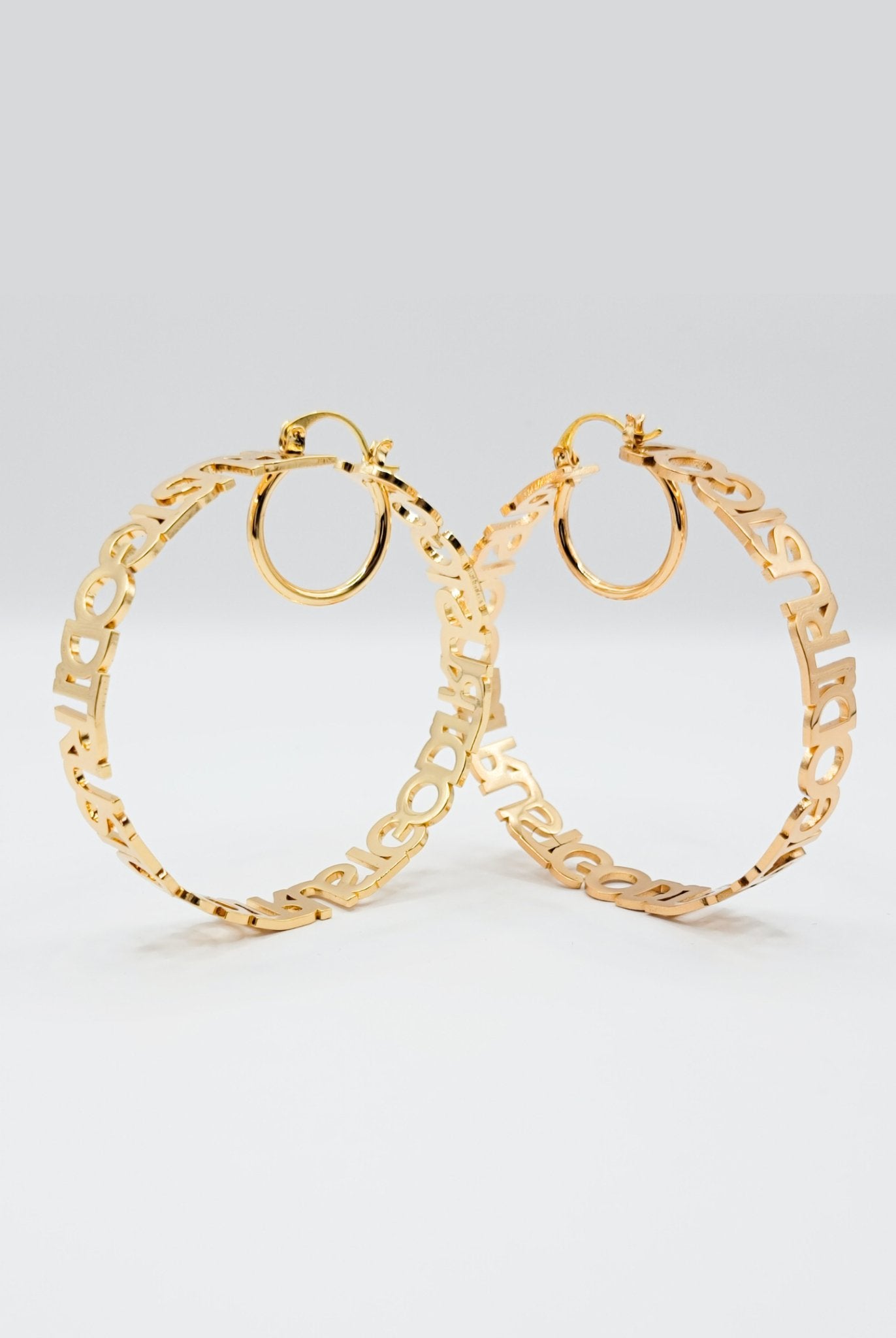 Trust God 18k Gold Plated Faith-Inspired Hoop Earrings | A Meaningful Mood