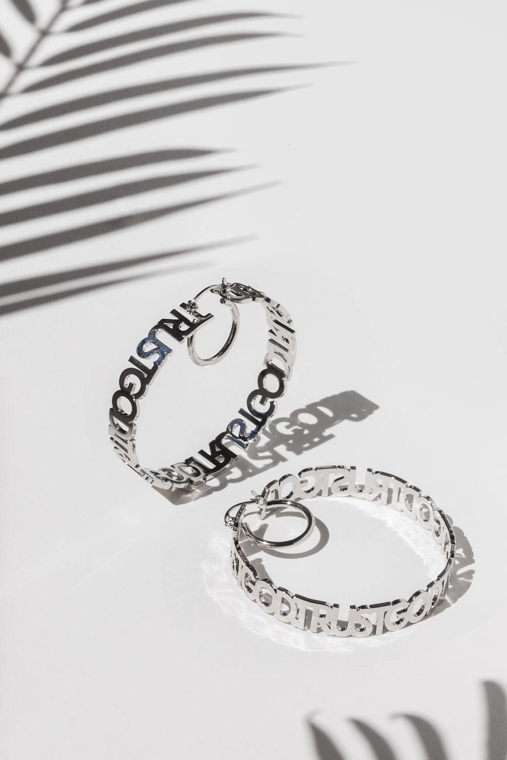 Trust God Christian Hoop Earrings | A Meaningful Mood