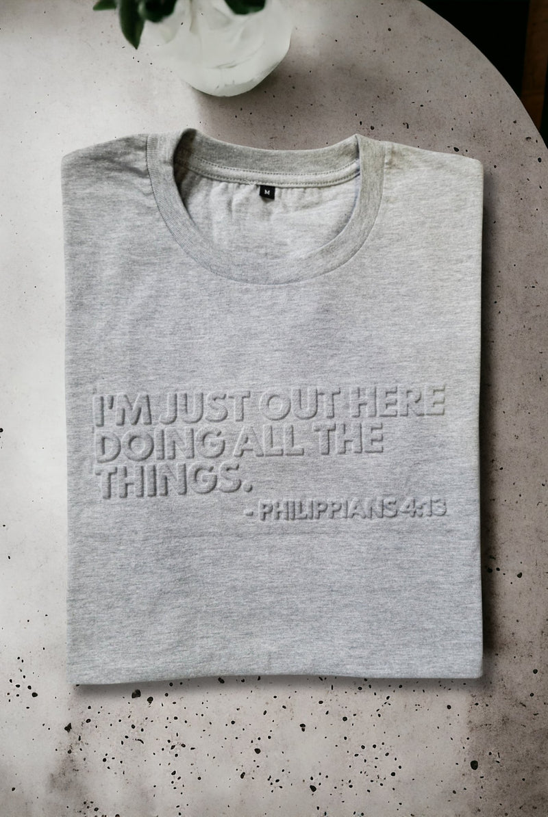 All the Things Luxe Embossed Tee – A Meaningful Mood